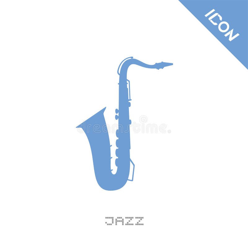 Icon saxophone stock vector. Illustration of wind, song - 31615777