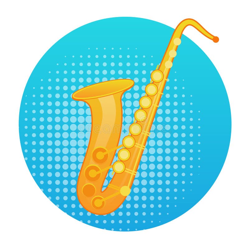 Saxophone Icon Wind Music Instrument Concept Stock Vector ...