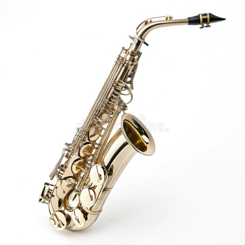 Saxophone Isolated on White Background. Music Concept Stock ...