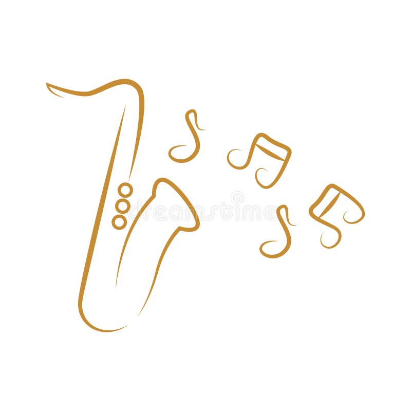 Saxophone logo icon design stock illustration. Illustration of acoustic ...