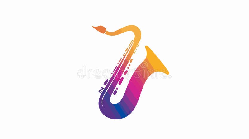 Saxophone Logo Icon Vector Design Template. Stock Vector - Illustration ...