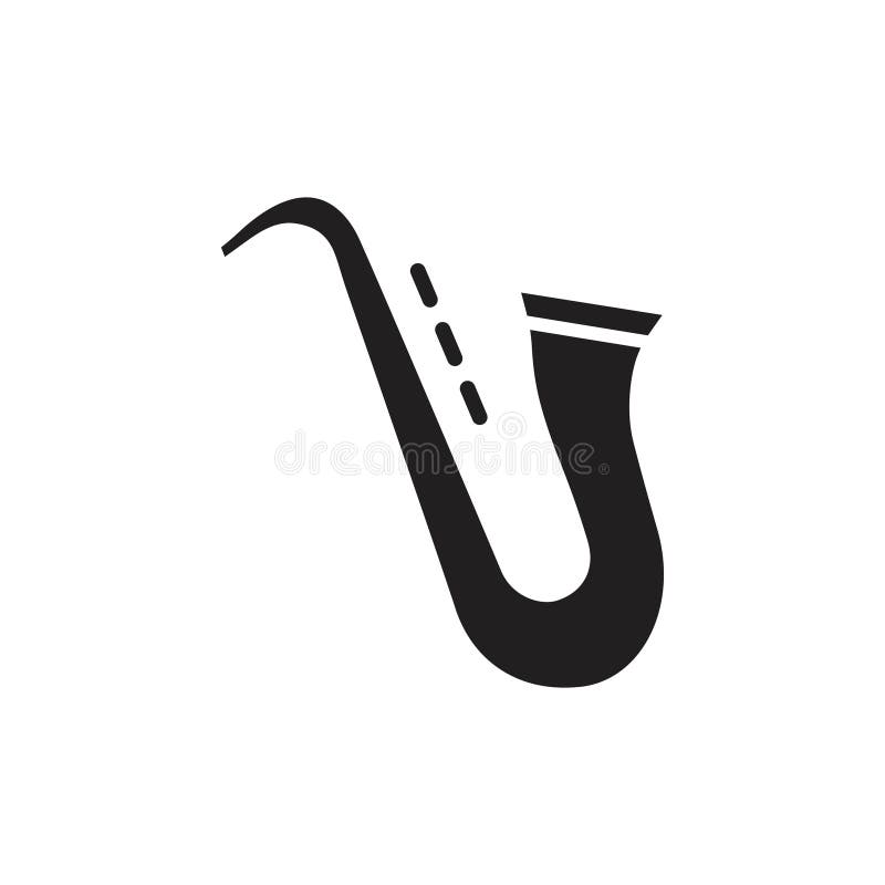 Saxophone Musical Instrument Icon Flat Line Illustration Stock ...
