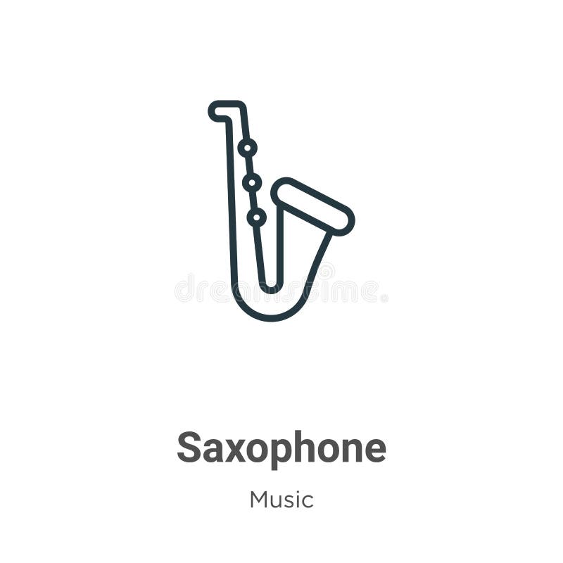 Saxophone Icon in Filled, Thin Line, Outline and Stroke Style. Vector ...
