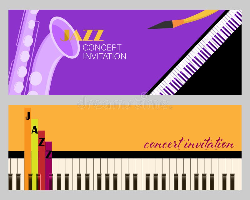 Saxophone and Piano Composition. Vector Illustration. Concept for ...