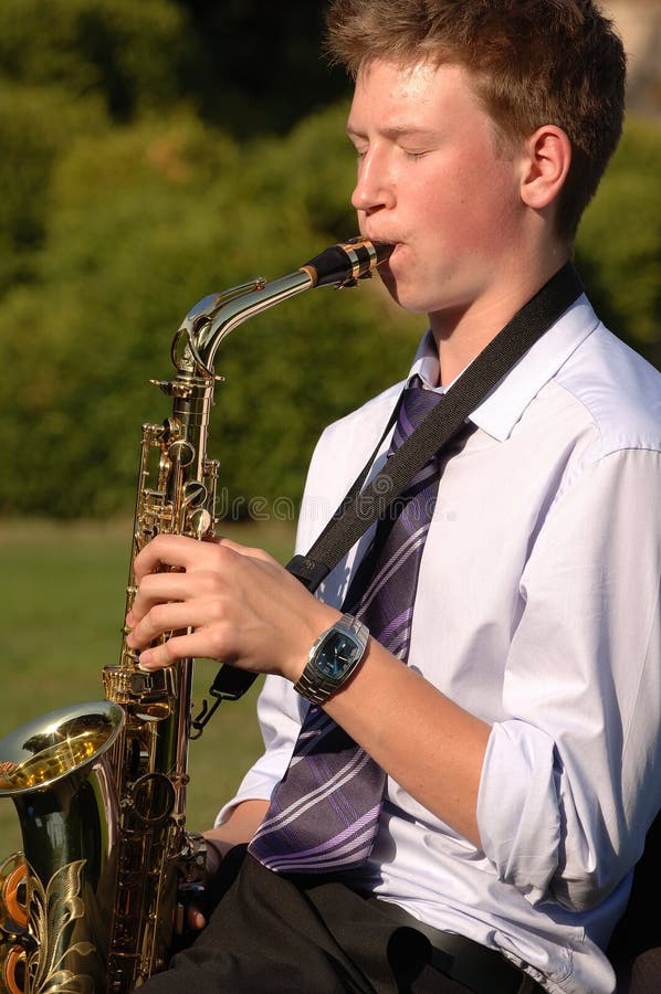 Saxophone man stock image. Image of instrument, detail - 2381639