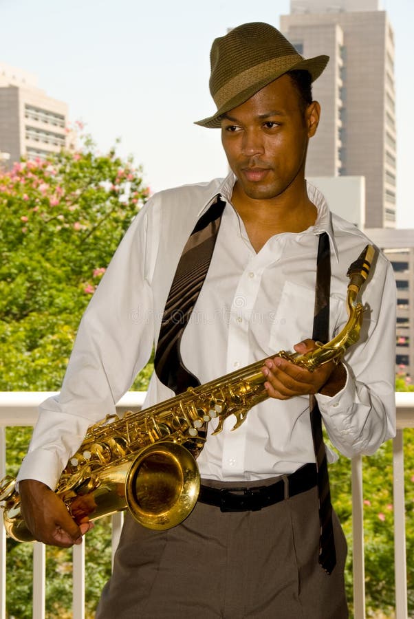 Saxophone player stock image. Image of jazz, american - 6163859