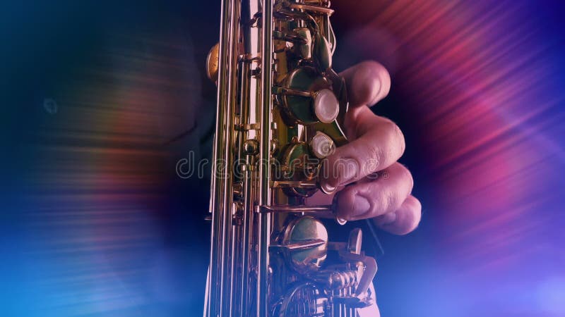 Stage Lights Glow and Flare on Saxophone Player Stock Footage - Video ...