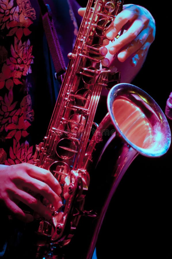 Saxophone Player in Live Perfomance Stock Photo - Image of concerting ...