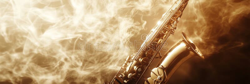 The Saxophone is Positioned in a Way that it is Blowing Smoke Out of it ...