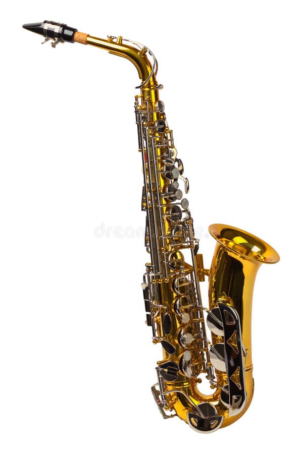 Saxophone stock photo. Image of view, brass, saxophone - 130813420