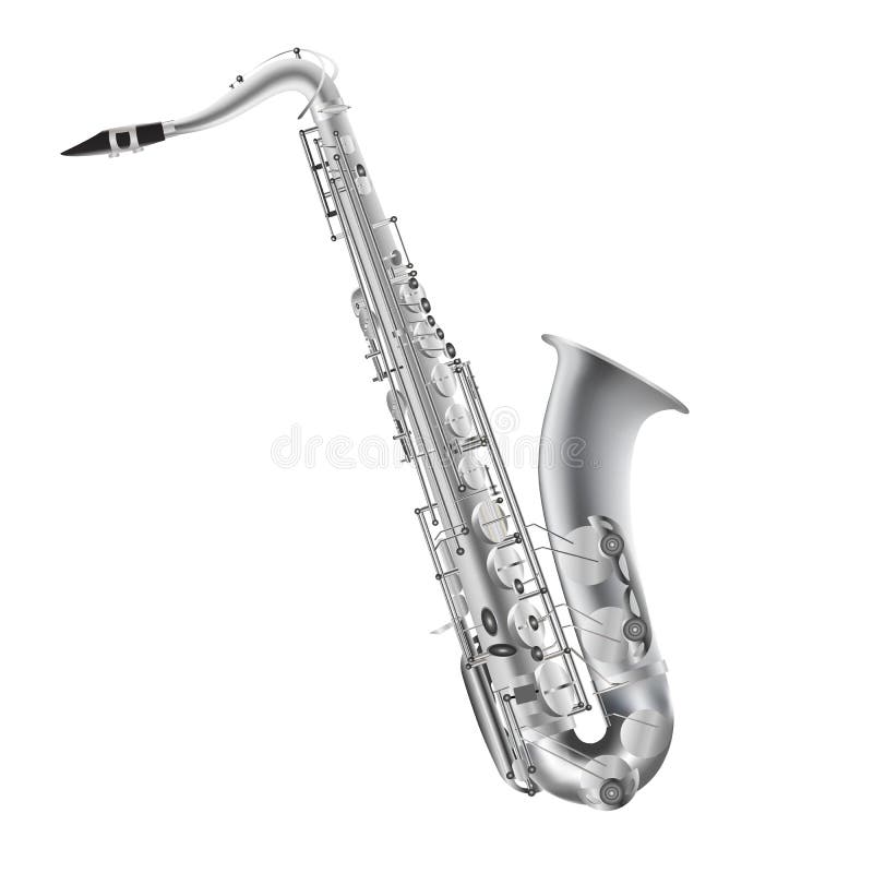 Saxophone Silver Stock Illustrations – 157 Saxophone Silver Stock ...