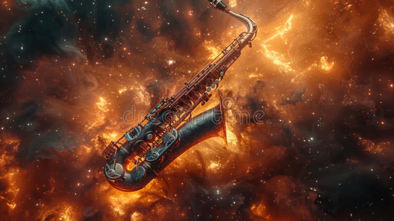 Saxophone Surrounded by Stars Stock Photo - Image of solo, jazz: 310491720