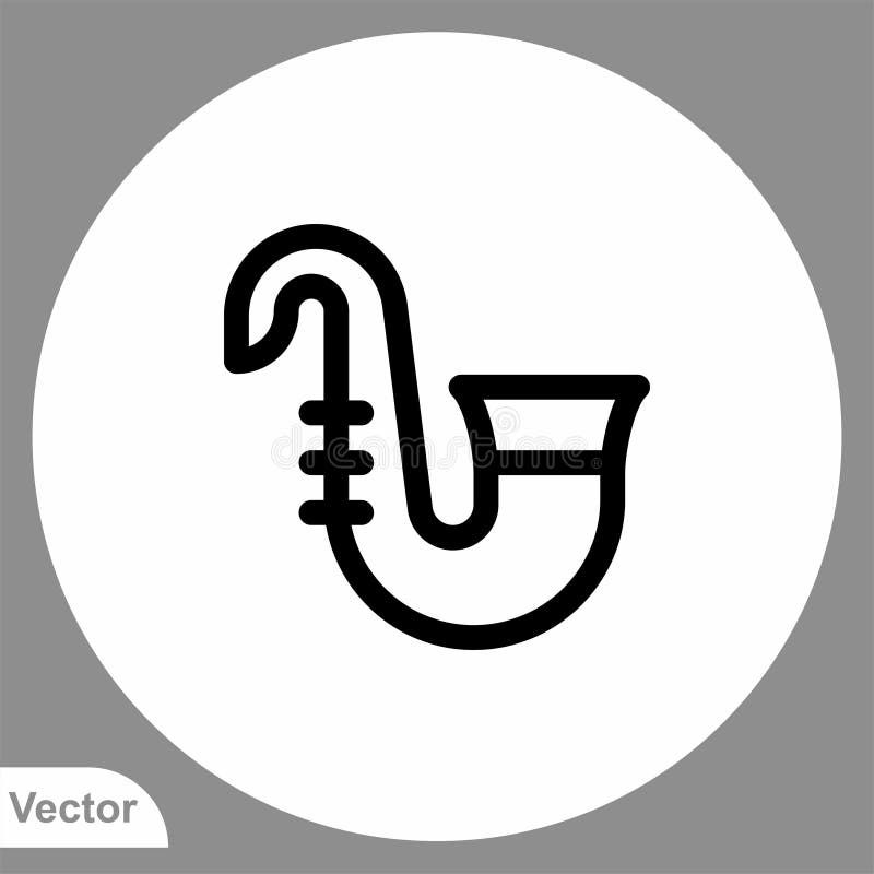 Saxophone Vector Icon Sign Symbol Stock Vector - Illustration of design ...