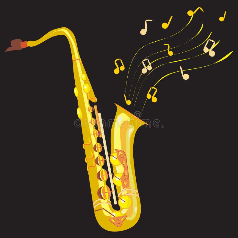 Saxophone stock vector. Illustration of shiny, jazz, equipment - 57540250