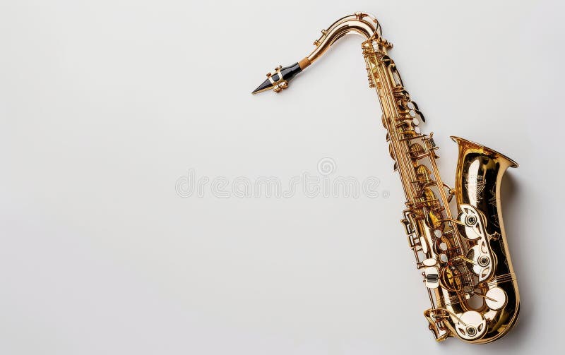 Saxophone on White Background Stock Illustration - Illustration of ...