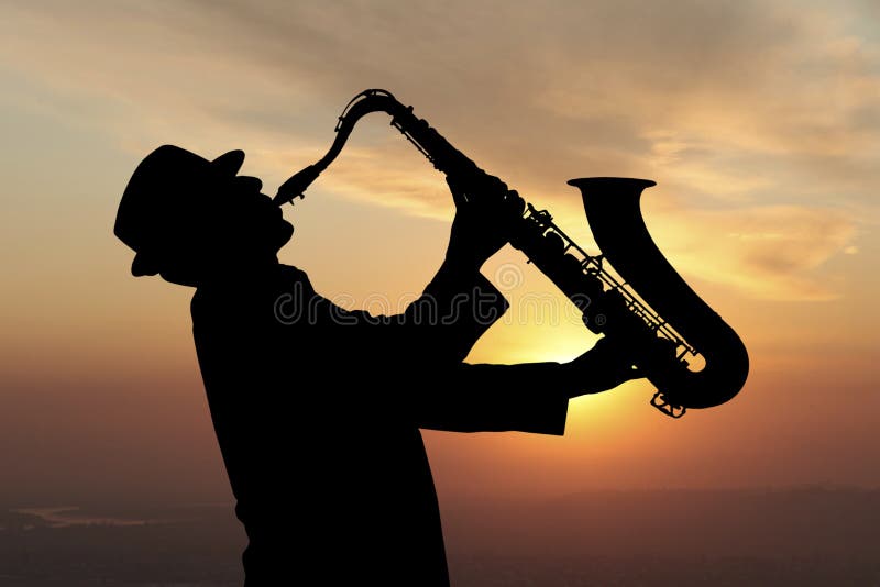 Saxophonist stock photo. Image of grey, person, elegance - 30191534