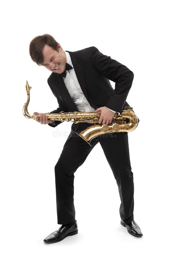 Grimace with saxophone stock image. Image of expression - 22668695