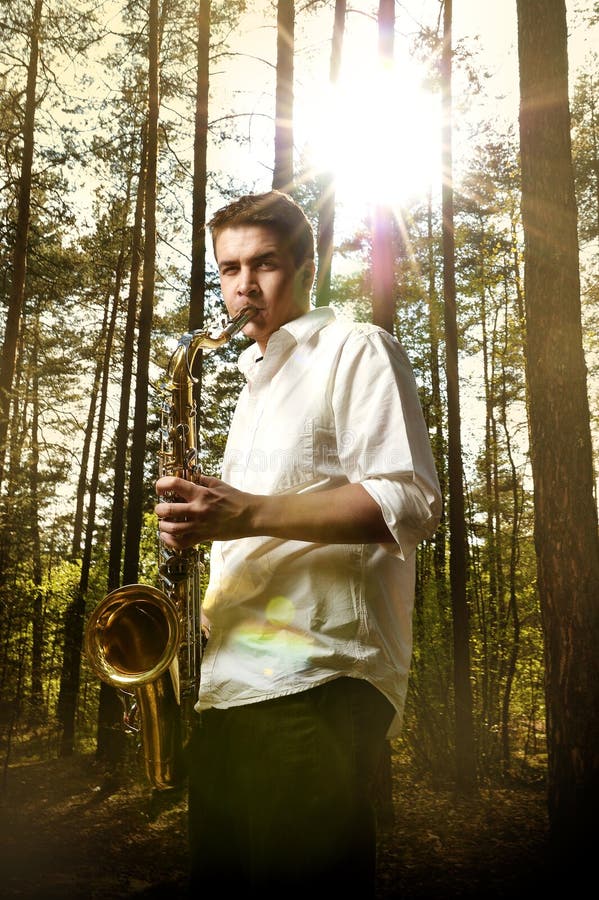 Saxy player men stock photo. Image of improvisation, saxophone - 9050088