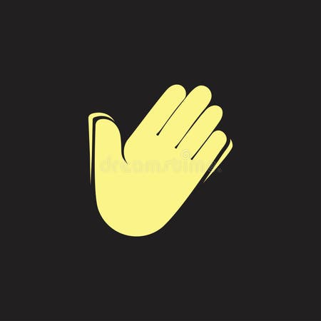 Say hai hand symbol vector stock vector. Illustration of isolated ...