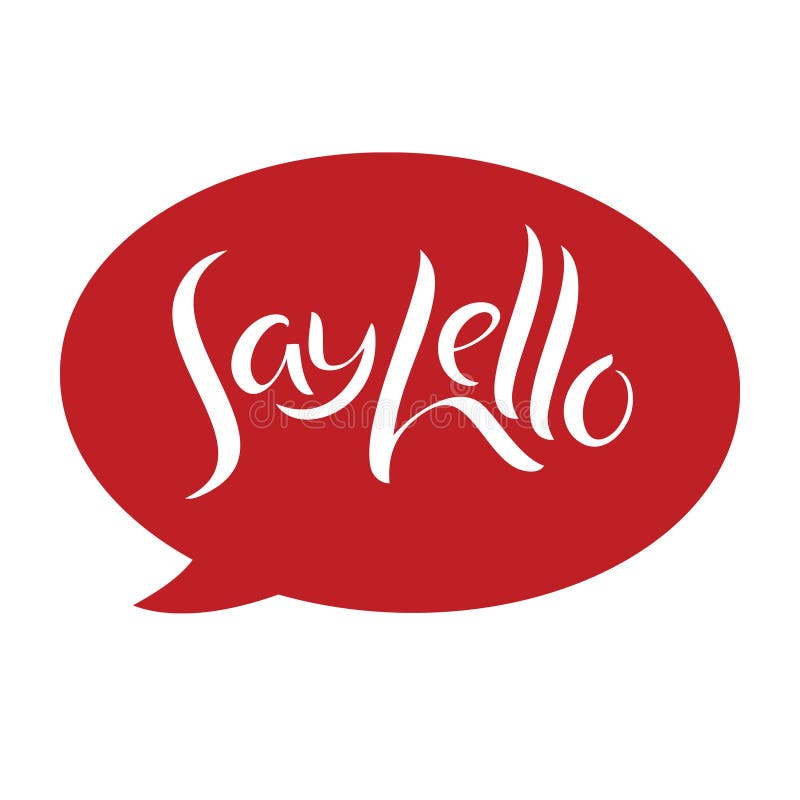 Hello Message, Vector Flat Style Design Illustration Stock Vector ...