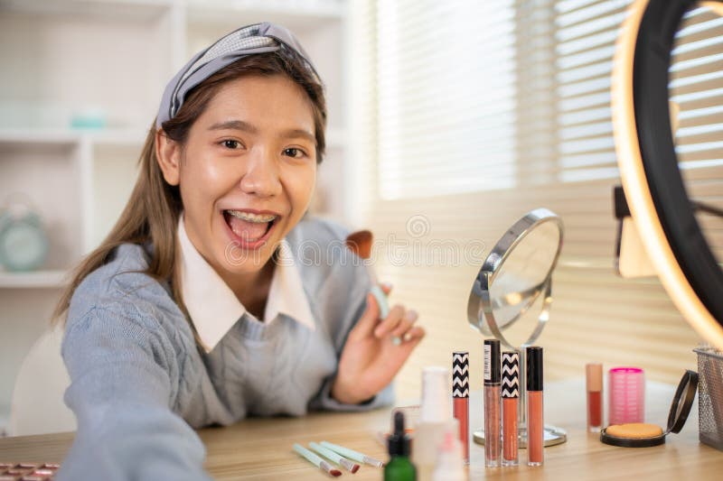 Say Hi, Selfie Video, Call Greetings Via Mobile Phone Stock Photo ... Say Hi, Selfie Video, Call Greetings Via Mobile Phone Stock Photo ...