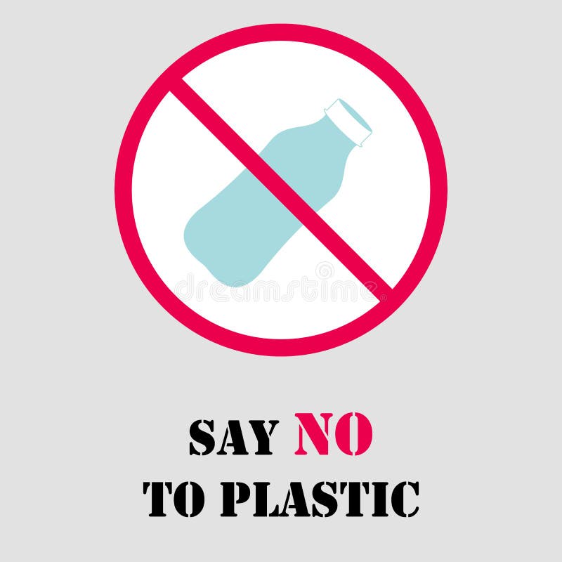 Say No To Plastic Bottle. Simple Design Bottle. Stop Using Plastic ...