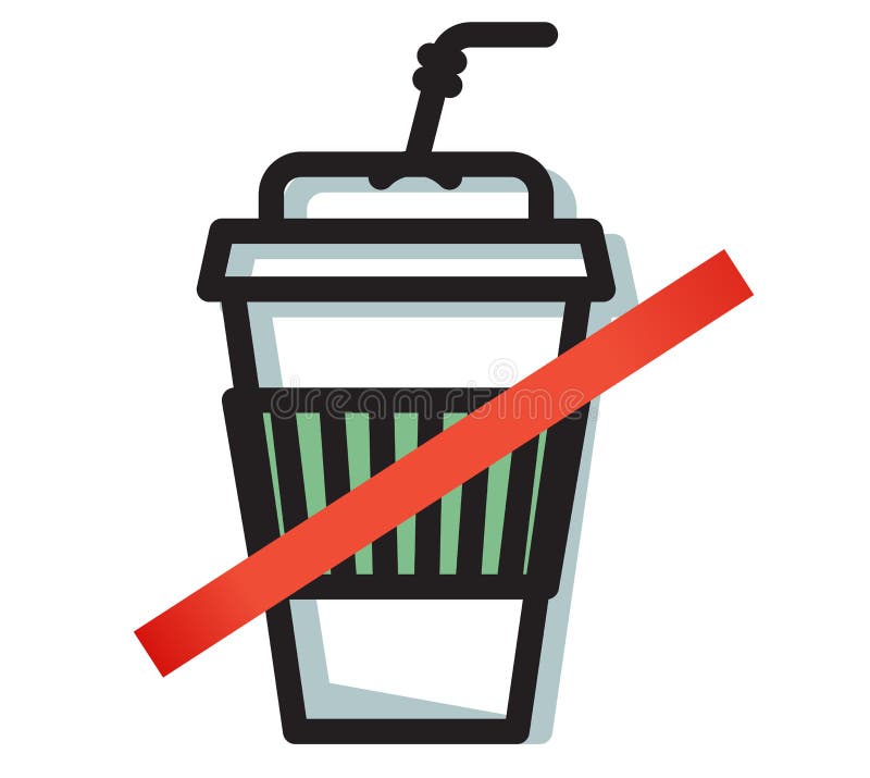 Say No To Plastic Disposable Cup - Icon Stock Illustration ...