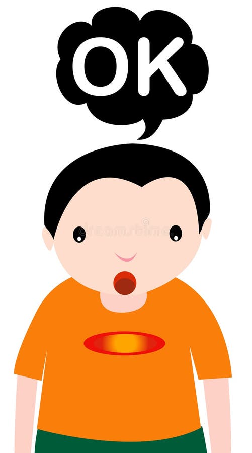 Say ok stock illustration. Illustration of character, water - 654041