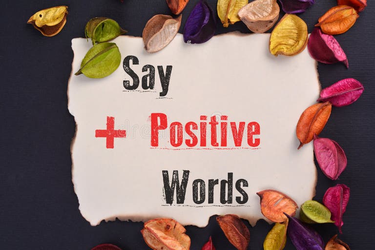 Say Positive Words stock photo. Image of face, determination - 94078724