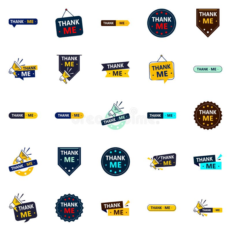 Say Thank You in Style with Our Pack of 25 Thank Me Banners Stock ...