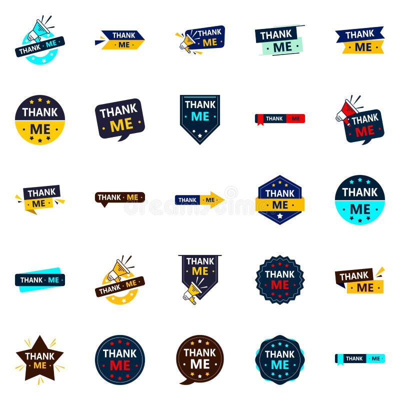 Say Thank You in Style with Our Pack of 25 Thank Me Banners Stock ...