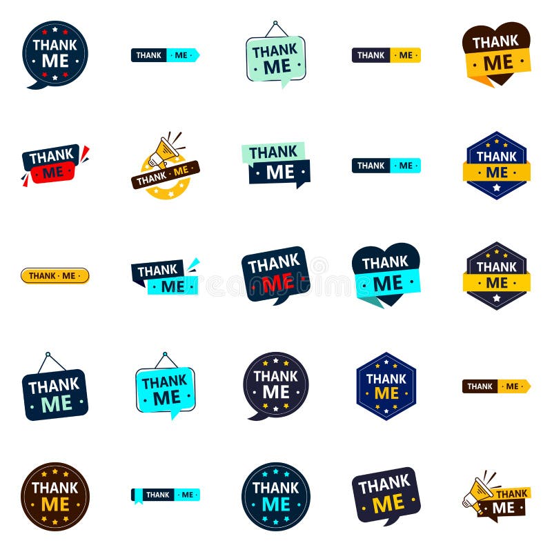 Say Thank You in Style with Our Pack of 25 Thank Me Banners Stock ...