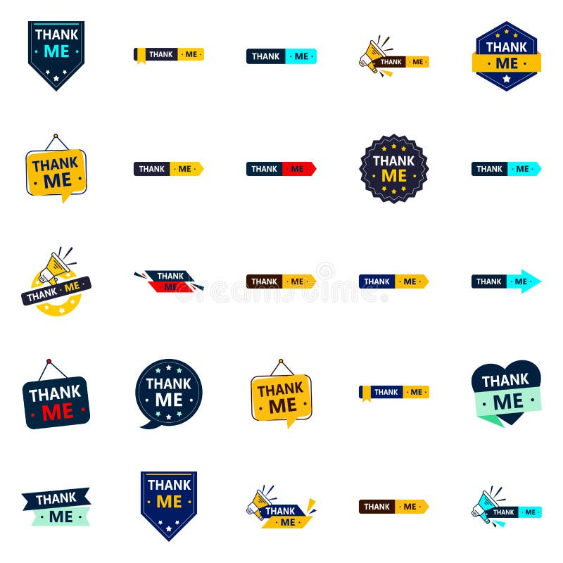 Say Thank You in Style with Our Pack of 25 Thank Me Banners Stock ...