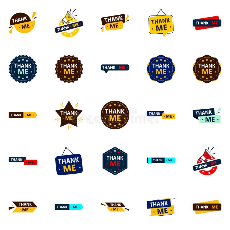 Say Thank You in Style with Our Pack of 25 Thank Me Banners Stock ...