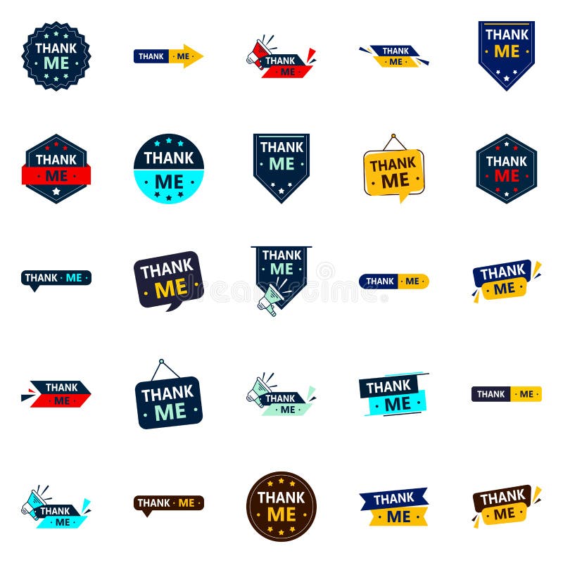 Say Thank You in Style with Our Pack of 25 Thank Me Banners Stock ...