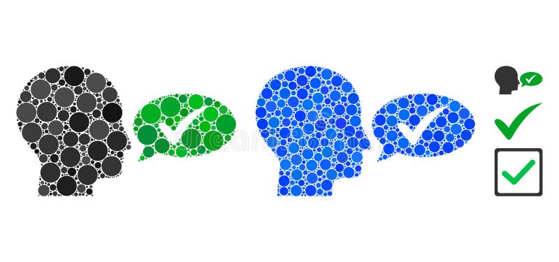 Say Yes Composition Icon of Round Dots Stock Vector - Illustration of ...