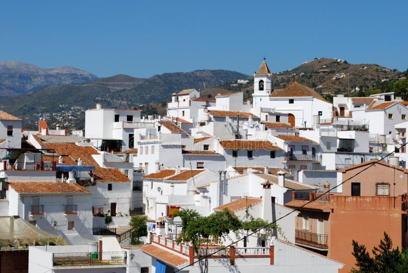 Sayalonga, Andalusia, Spain. Stock Image - Image of blue, malaga: 24024995