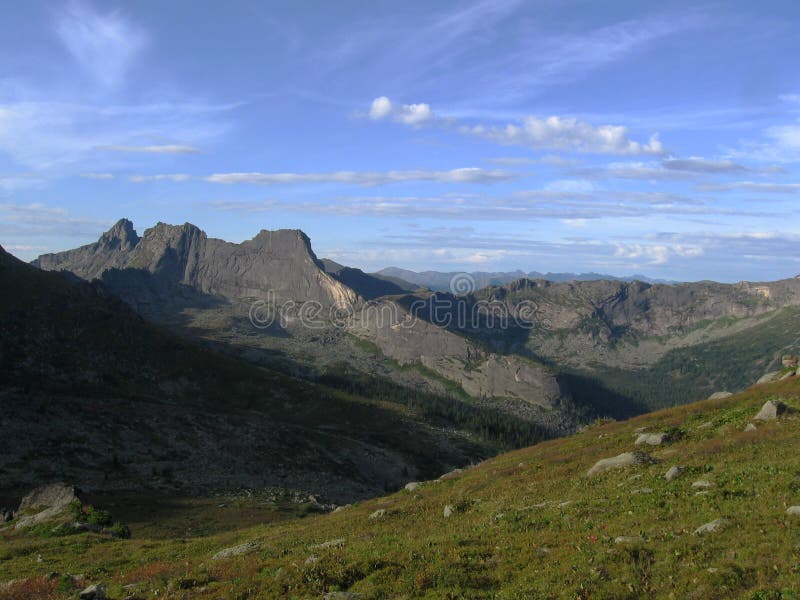 Sayan mountains stock photo. Image of forest, meadow - 36787064