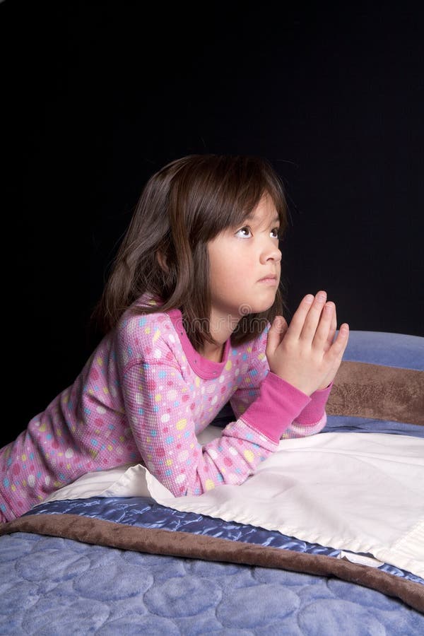 Saying prayers. stock photo. Image of girl, female, prayer - 17997586