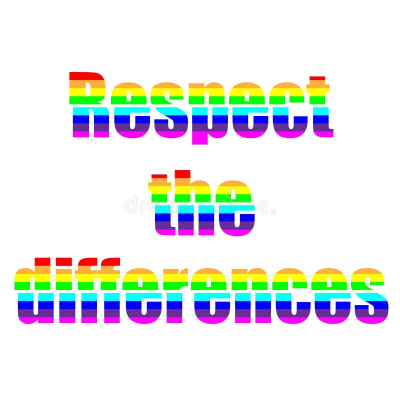 Saying Respect the Differences Stock Vector - Illustration of season ...