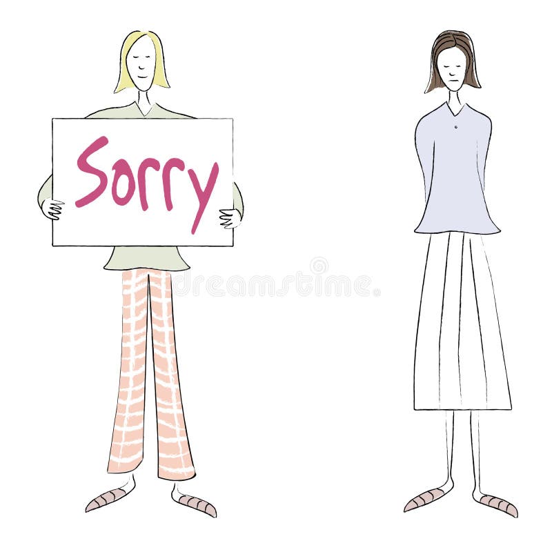 Saying Sorry stock illustration. Illustration of card, illustrations ...