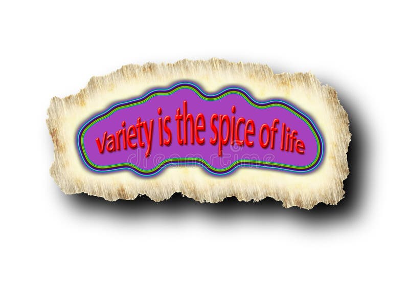 Saying `Variety is the Spice of Life` Stock Illustration - Illustration ...