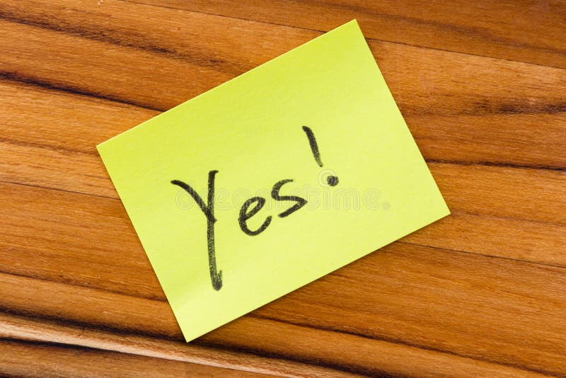 Saying yes stock photo. Image of helpful, remember, orange - 50059926