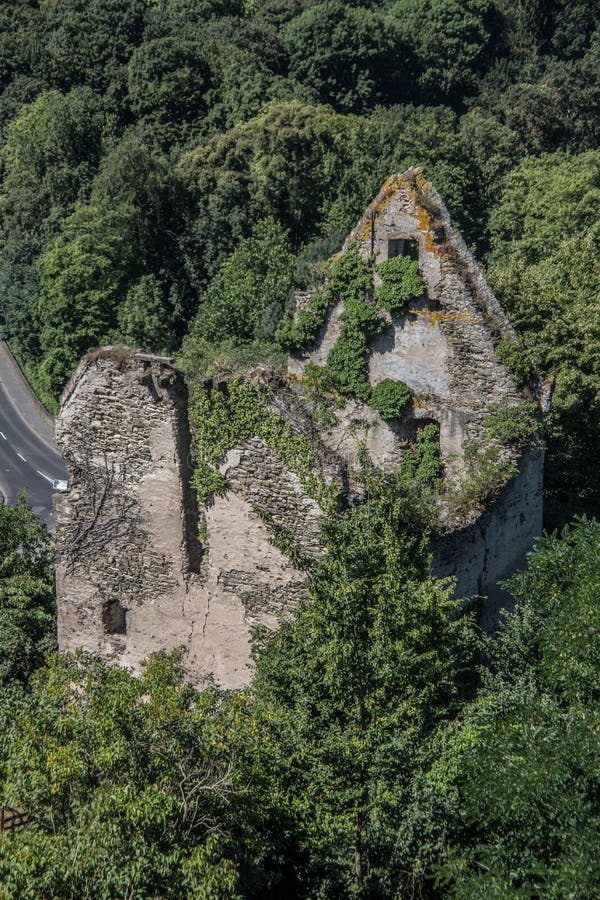 Sayn Castle in the Westerwald Stock Image - Image of structure, forest ...