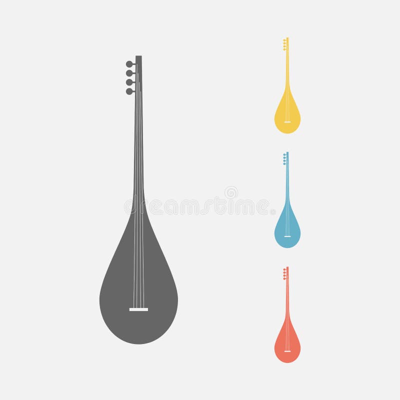 Saz con. stock vector. Illustration of harmony, baglama - 97100301