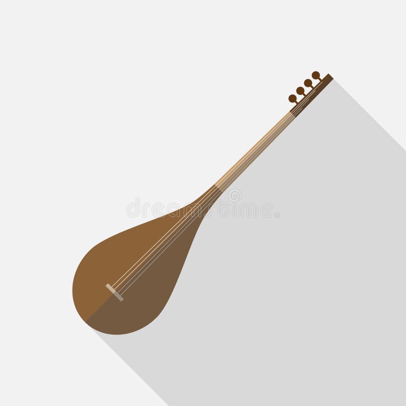 Saz Traditional Turkish Music Instrument Icon Stock Vector ...