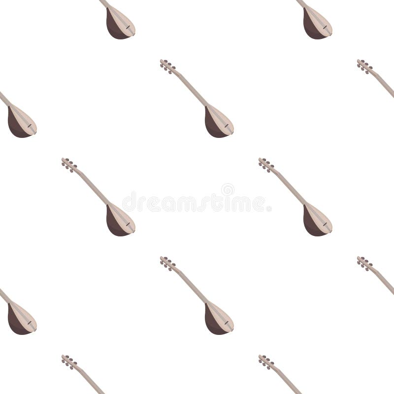 Saz Icon in Cartoon Style Isolated on White Background. Turkey Pattern ...