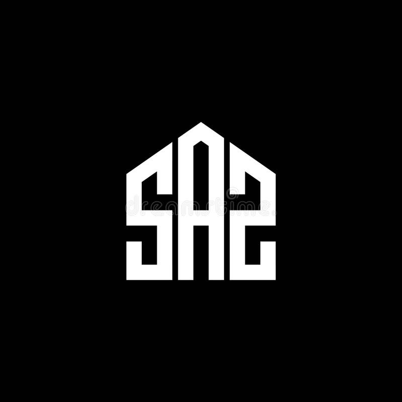 SAZ Letter Logo Design on BLACK Background. SAZ Creative Initials ...