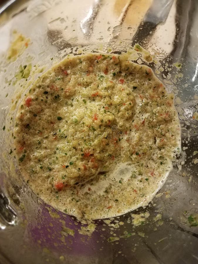 Sazonando O Salsa Llamada Sofrito De Puerto Rico En Batidora Imagen de ...