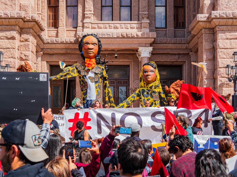 SB 4 Protesters Staged a Visual Display with 15-foot Puppets and a ...